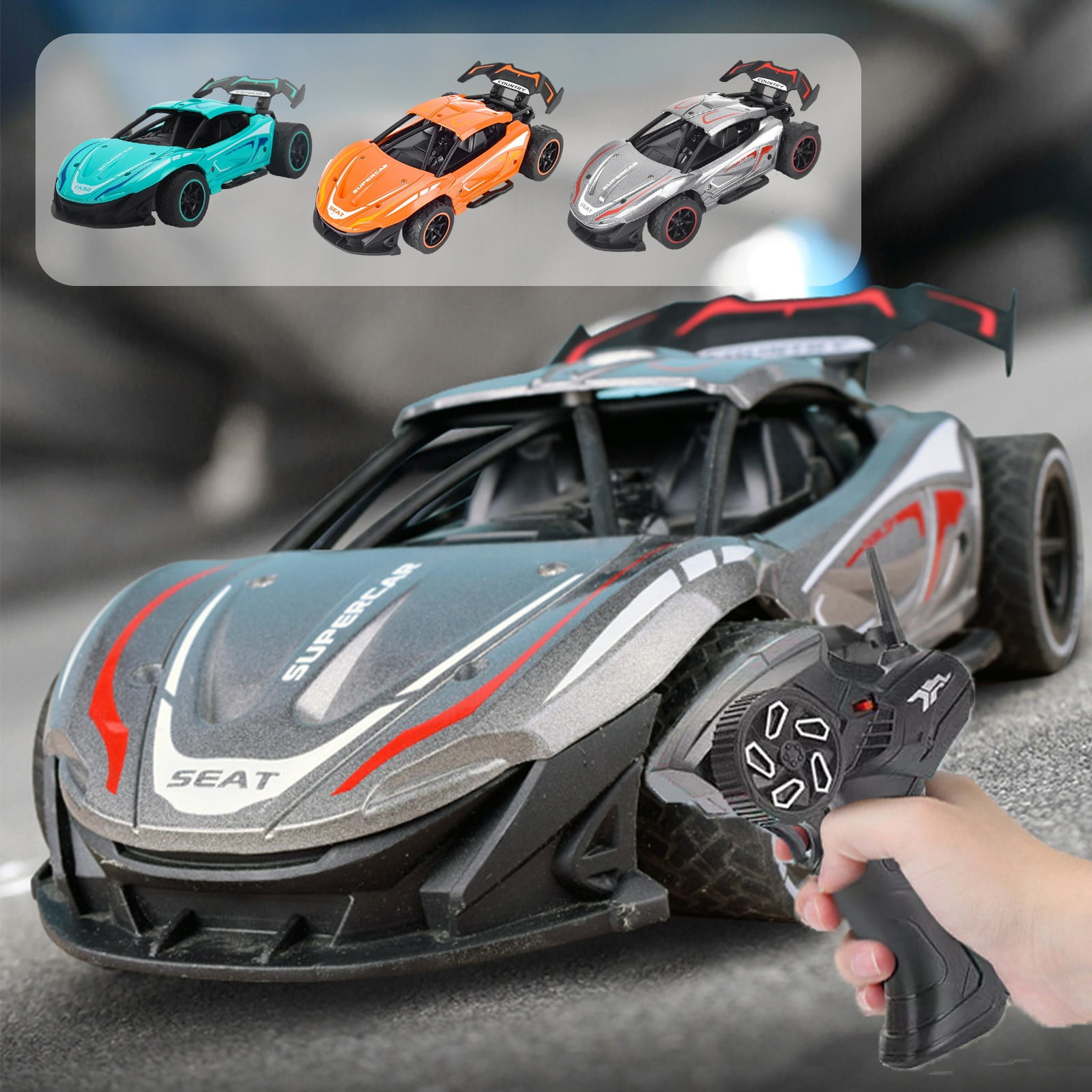 sgeqmoChildren's Remote Control Car Toy Charging Alloy Rc High Speed ...