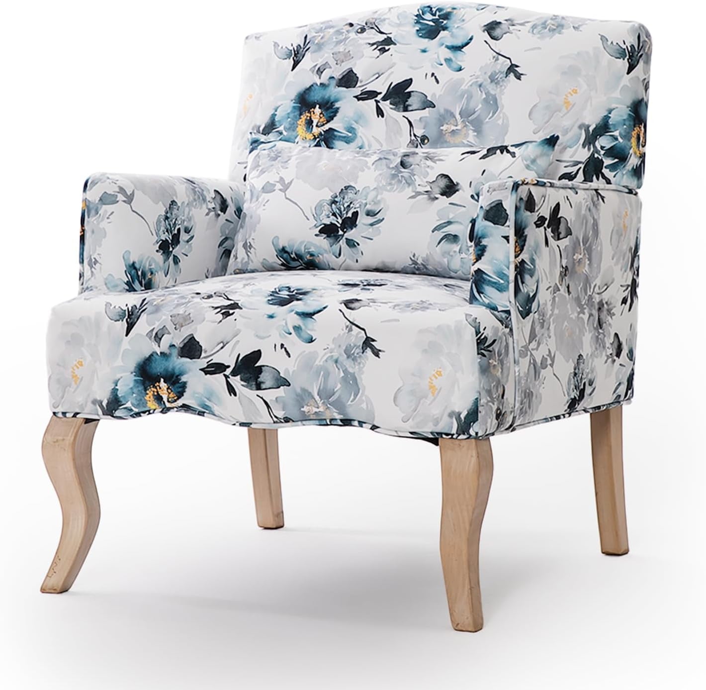sghxk High Back Floral Accent Chair for Living Room Upholstered ...