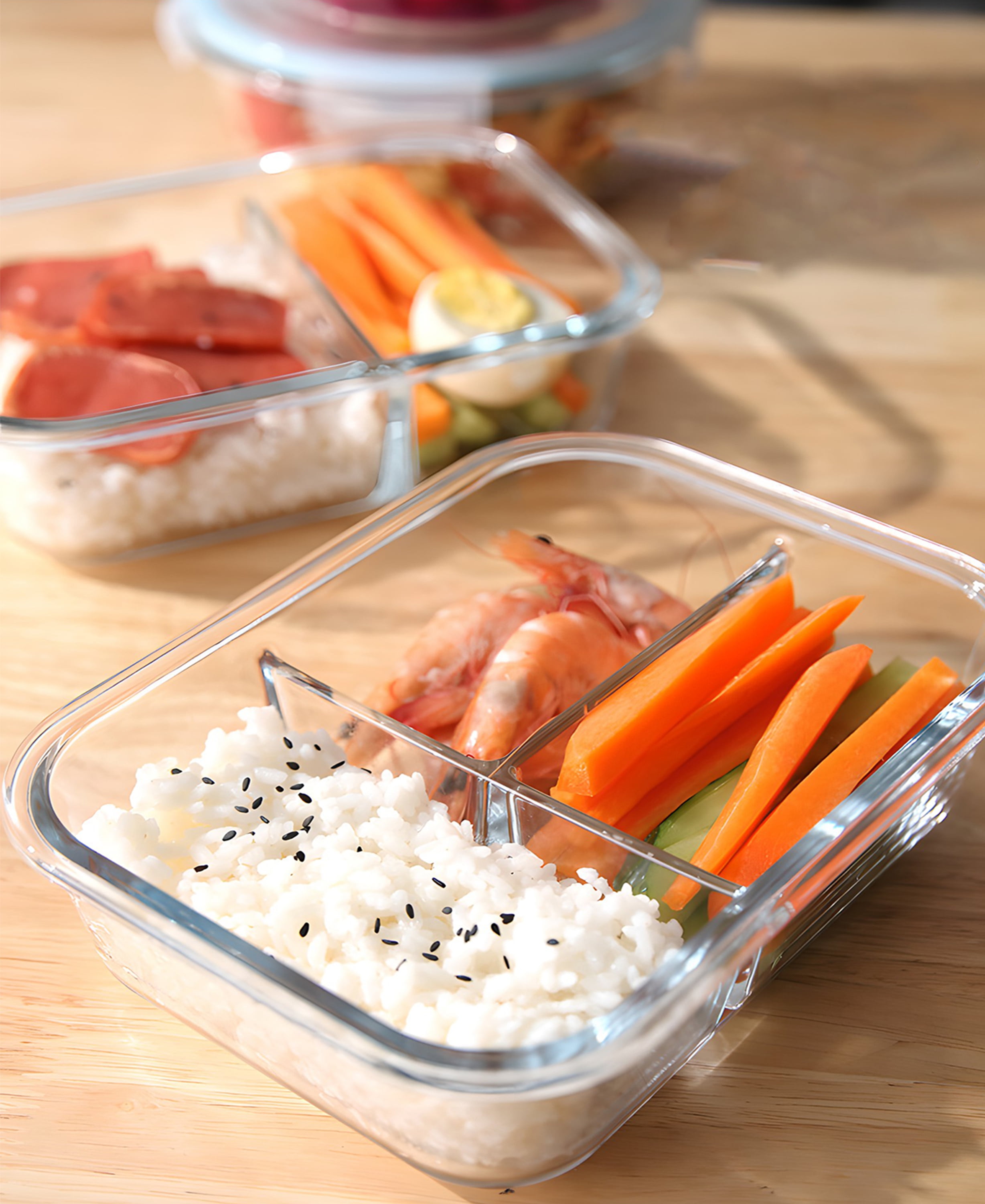 sgqjdpmc Pyrex Crisper Lunchboxes Glass bowl bento Lunchboxes,One big ...