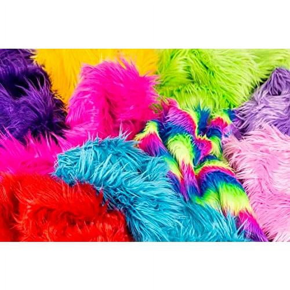 Shaggy Faux Fur Fabric Scrap Bag - Craft Fabric 16 oz Bag - Artificial ...