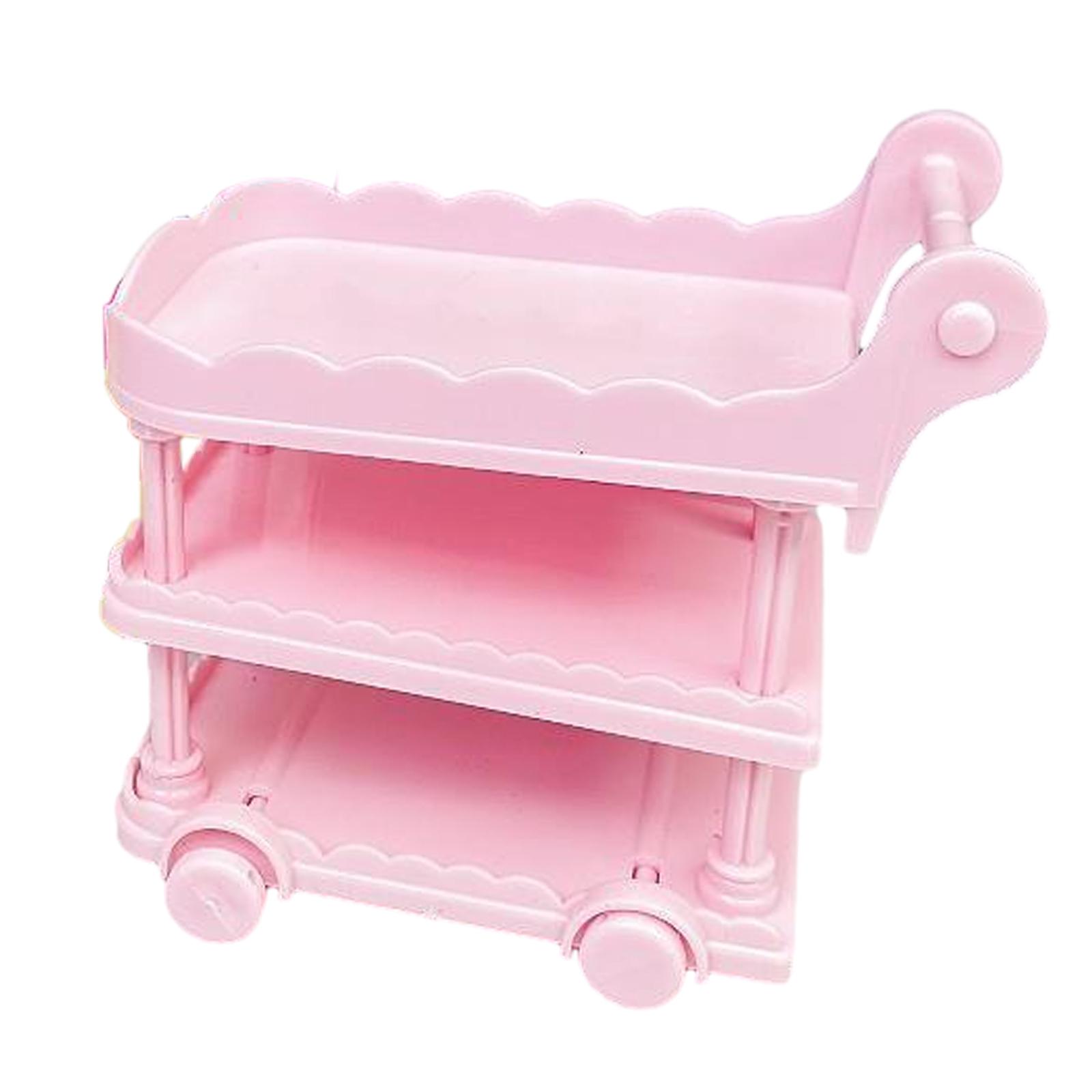 shamjina 1/12 Dollhouse Catering Trolley Craft Simulation Storage ...