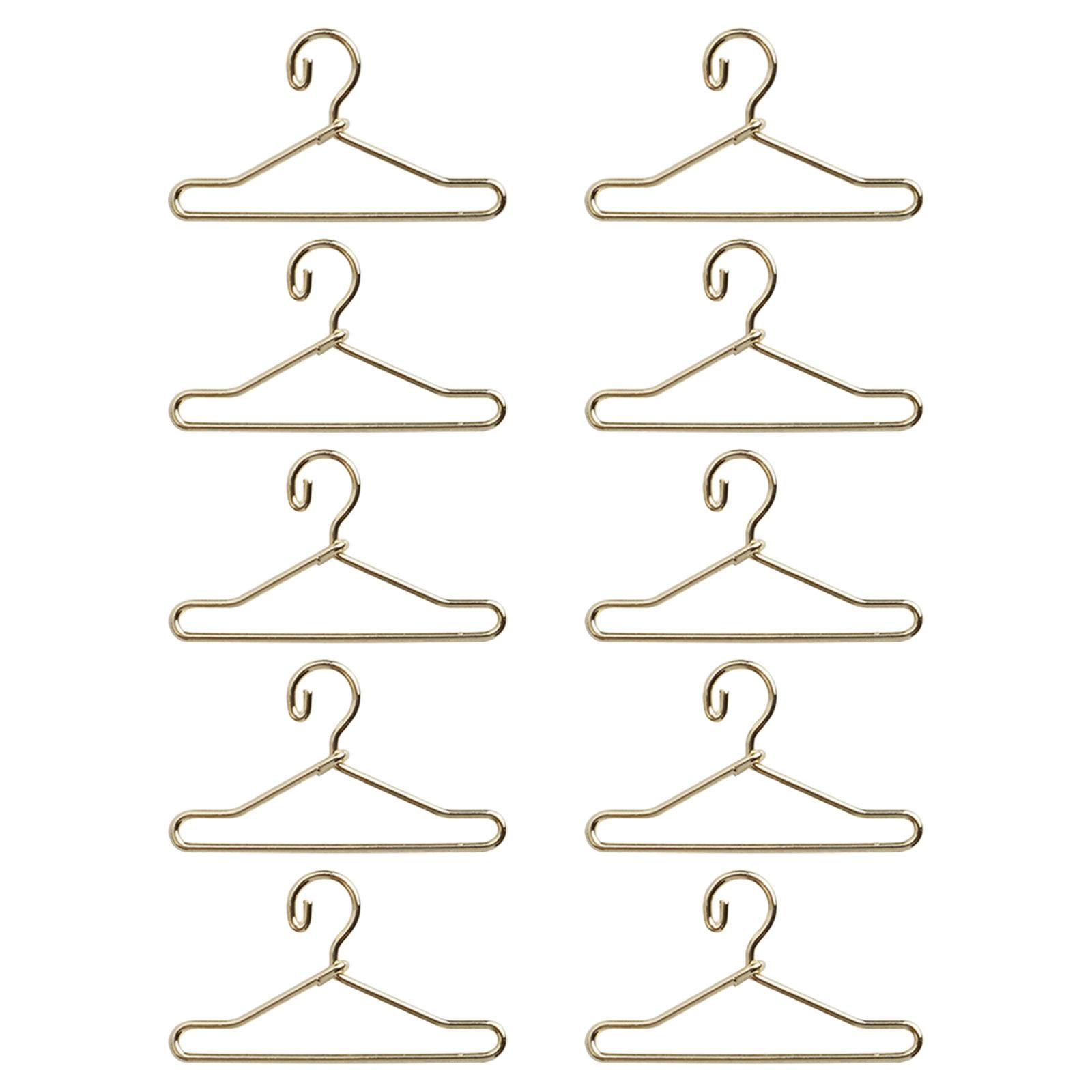 shamjina 10 Pieces Doll House Clothing Rack Miniature Clothing Rack for ...
