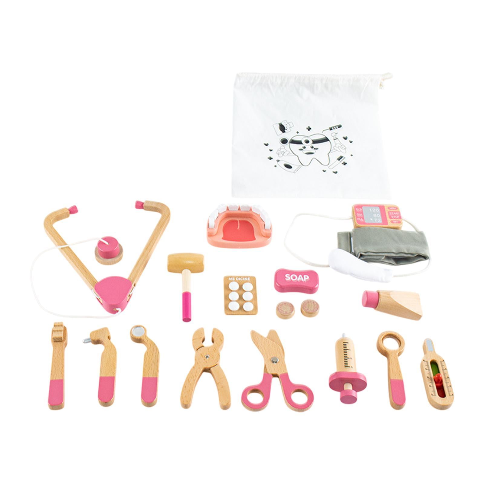 shamjina 17 Pieces Children Doctor Toy Set Toy Medical Kit Learning Toy ...