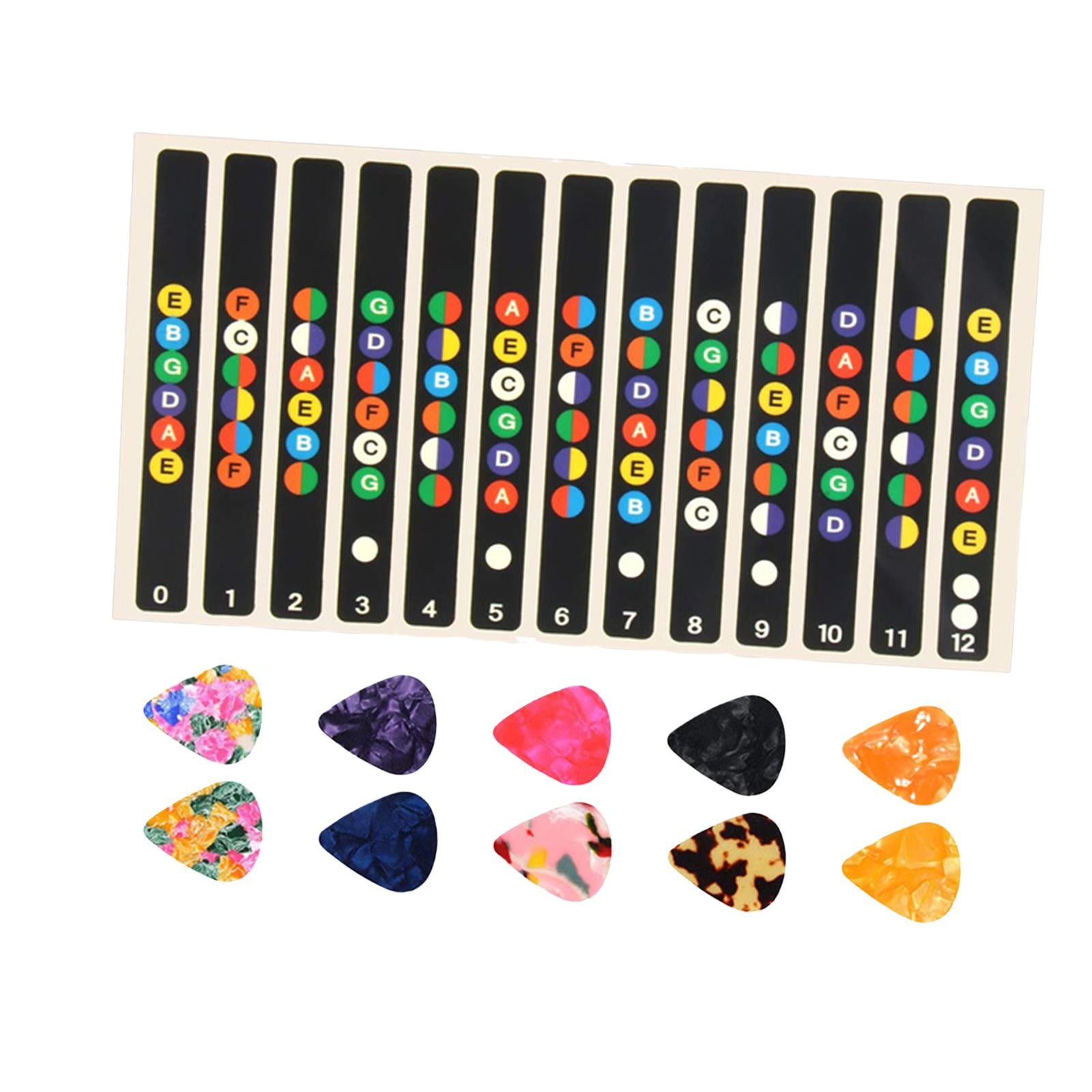 shamjina 2 Pieces Fingerboard Frets Sticker Bass Stickers Guitar ...