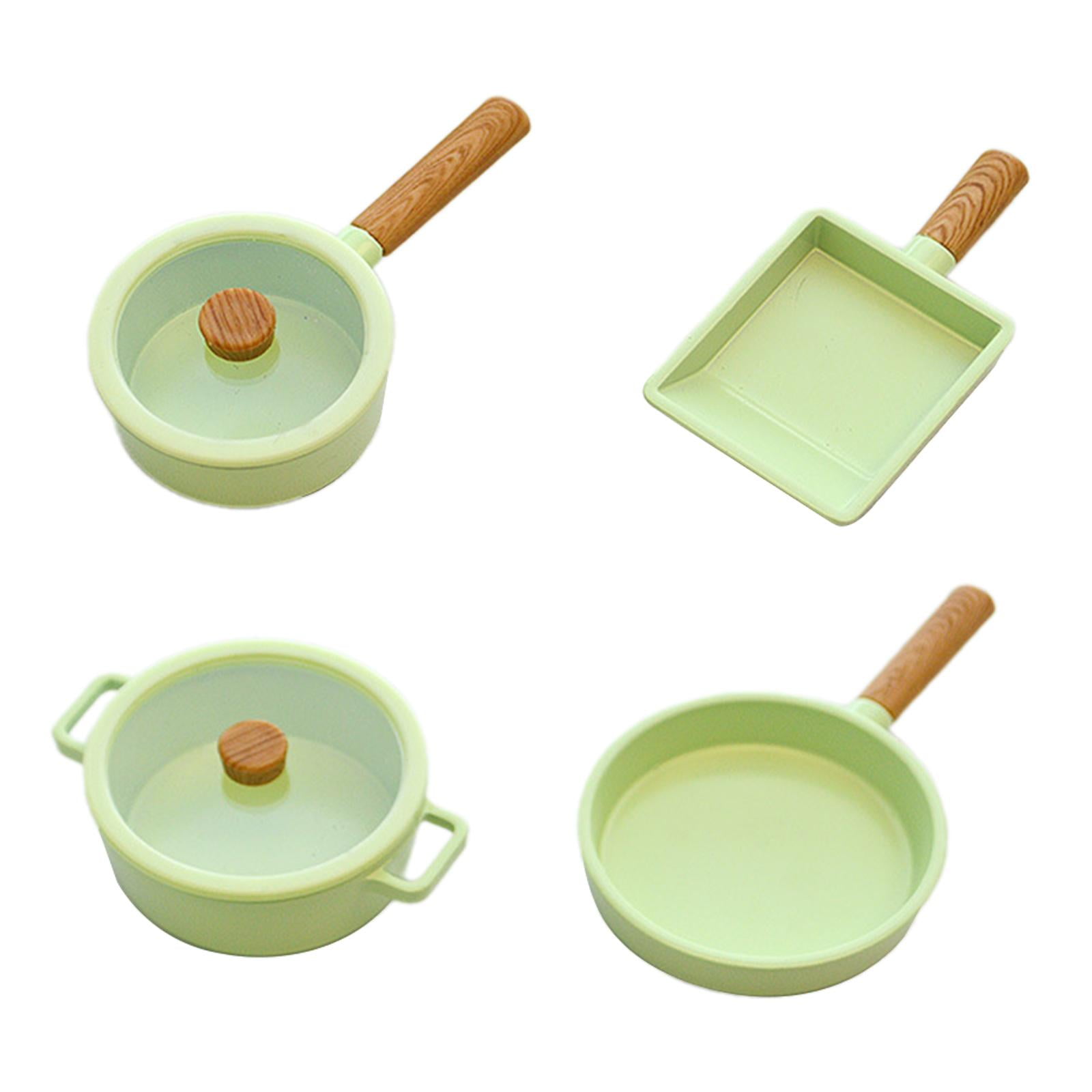 shamjina 4 Pieces 1/6 Dollhouse Cooking Pot Mini Cookware Model for BJD ...