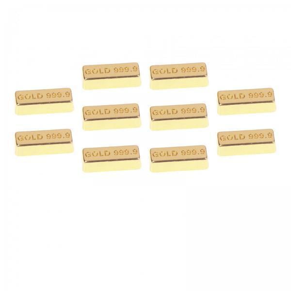 shamjina 4X 10 Pieces 1:12 Dollhouse Miniature Artificial Gold Bar ...