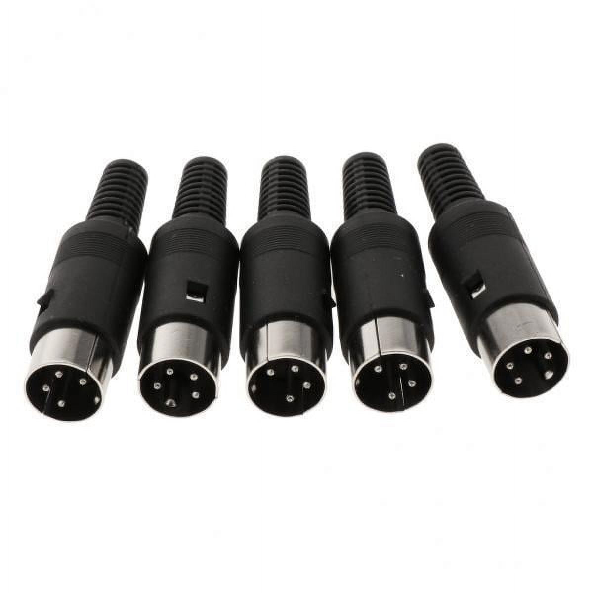 shamjina 4xDIN Mini Pin Male Plug Audio Jack Connector for Keyboard ...