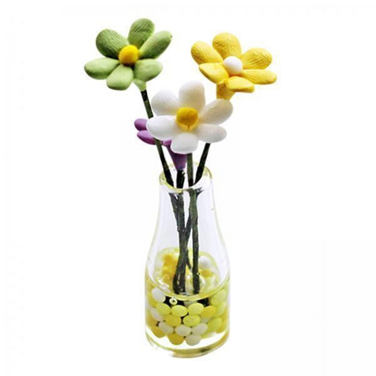 shamjina 5-6pack 1 Piece Dollhouse Miniature Daisy Flower Vase Model ...