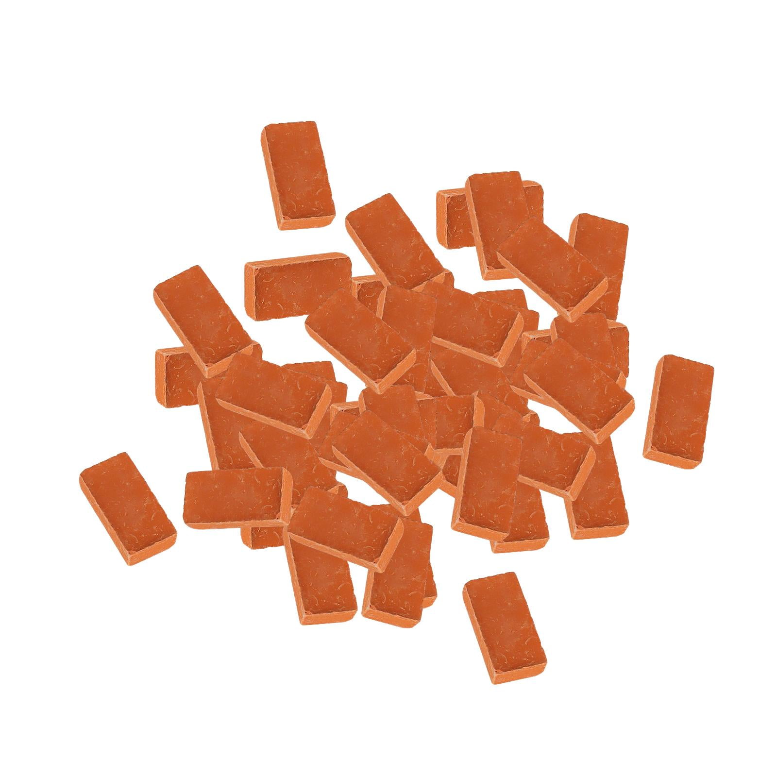shamjina 50 Pieces 1/16 Miniature Pottery Clay Mini Brick Stone Model ...