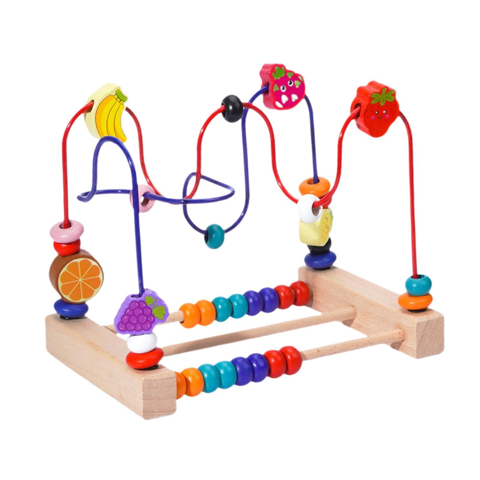 shamjina Bead Maze Toy Wooden Colorful Roller Coaster for New Year Gift ...