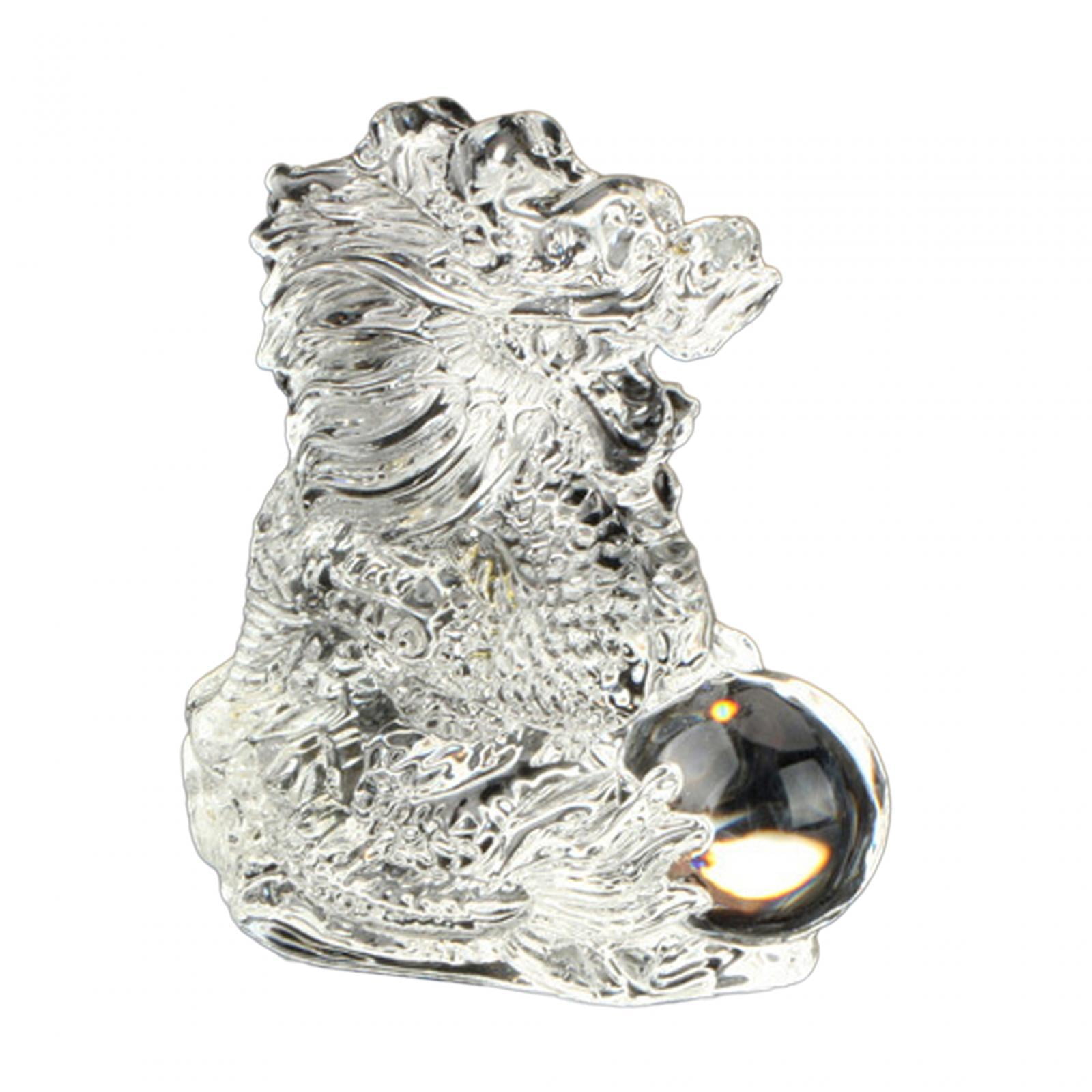 shamjina Chinese Dragon Statue Art Crystal Dragons Family Figurine for ...