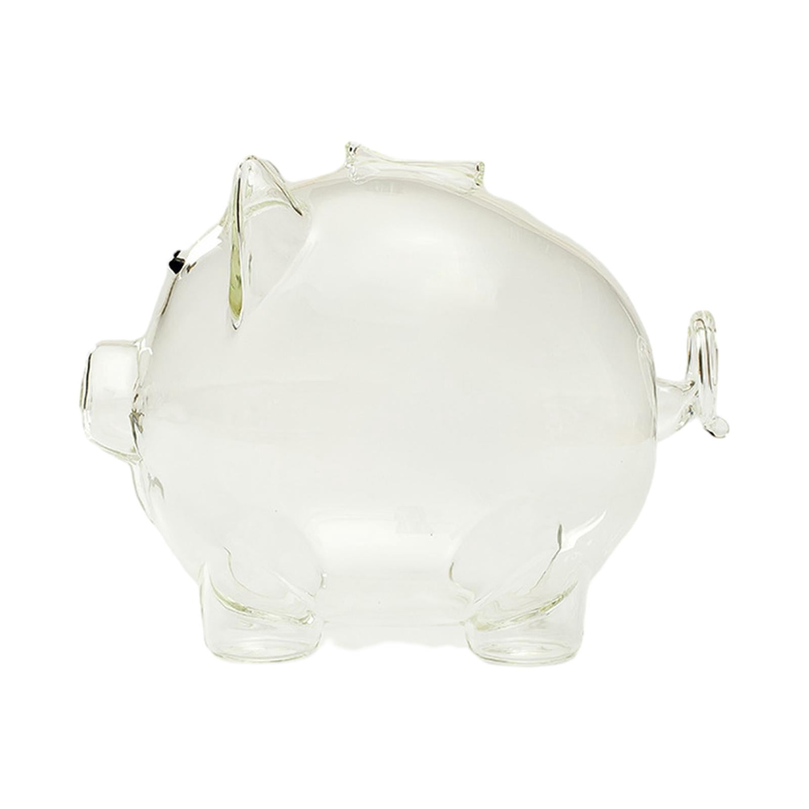 shamjina Clear Glass Bank Decorative Money Saving Pot for Desktop ...