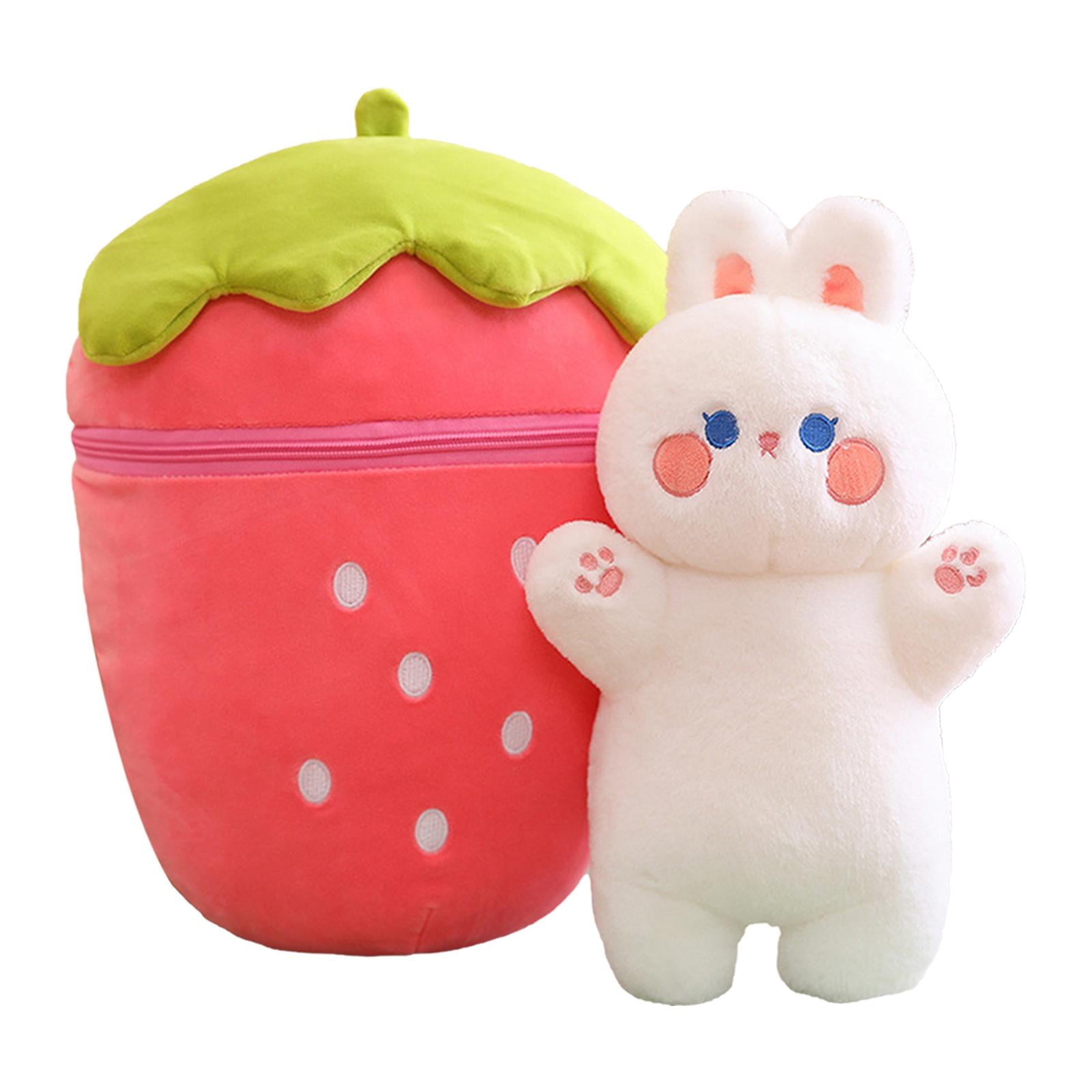 shamjina Cute Flip Strawberry to Animal Plush Toys Home Decorative for ...