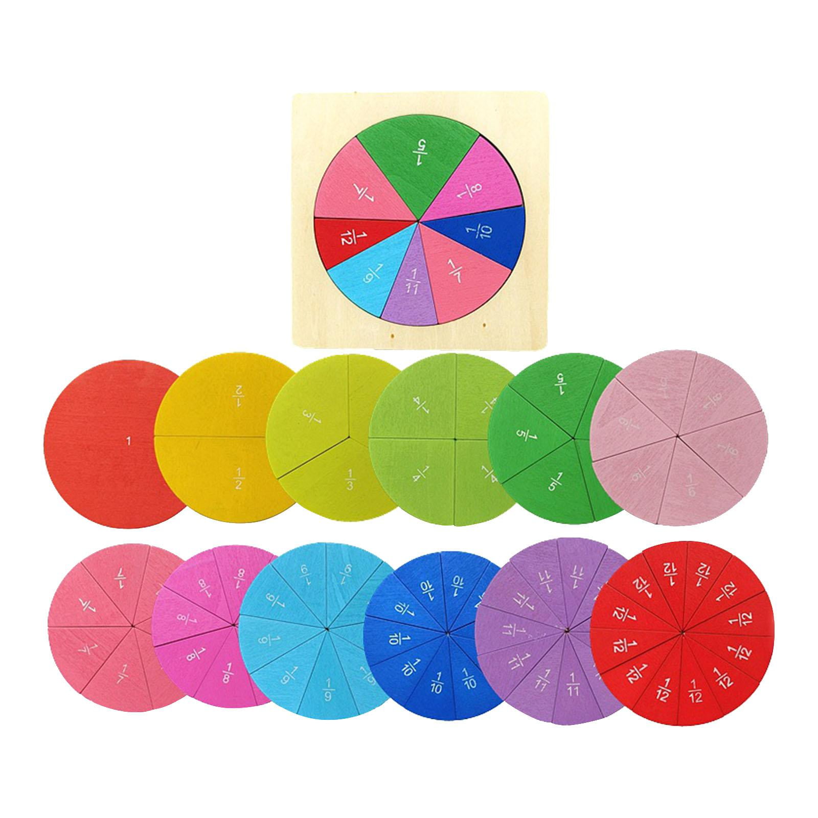 shamjina Education Fraction Circles Gifts Math Learning Toys for Girls ...