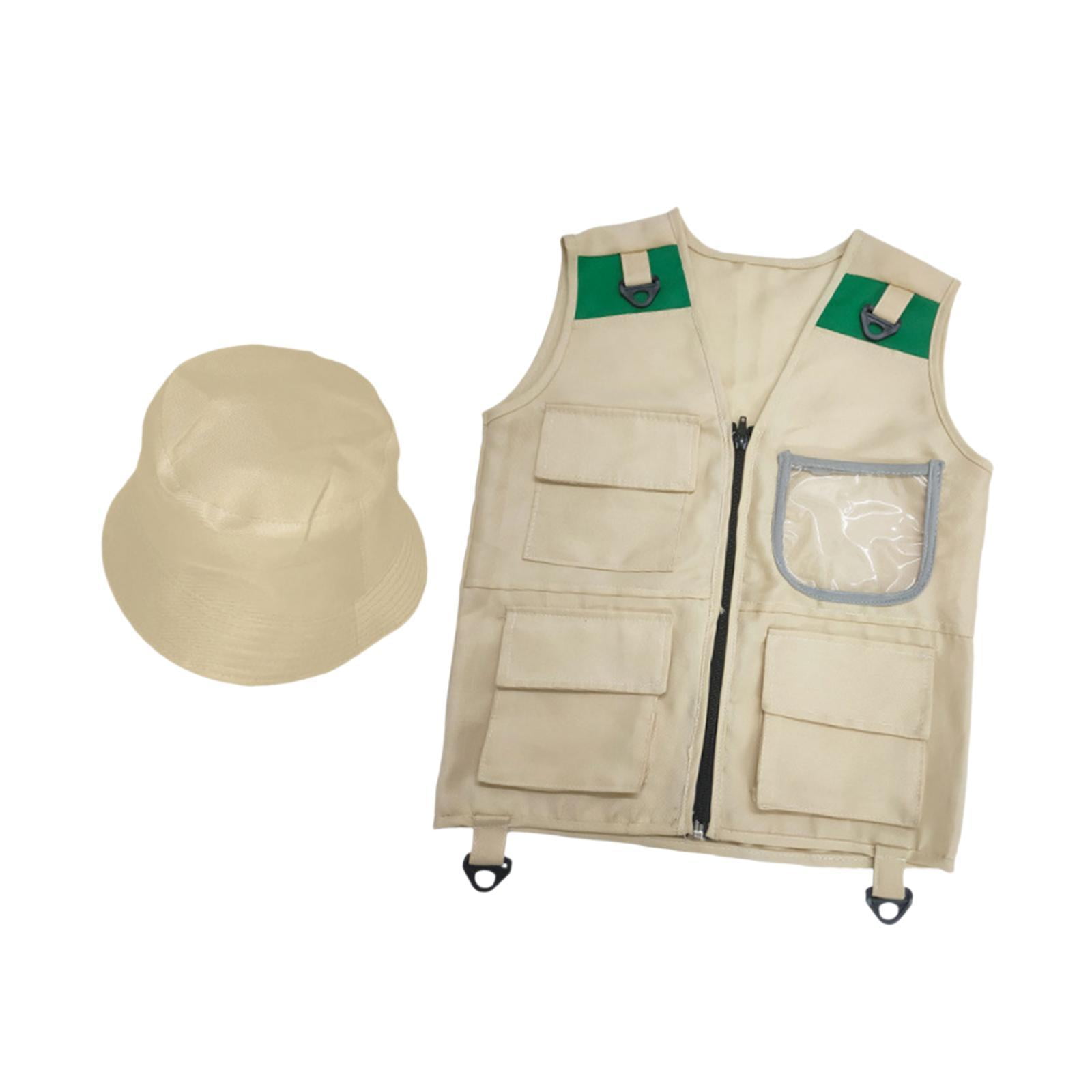 shamjina Kids Explorer Vest and Hat Costume Kids Outdoor ty for Fishing ...