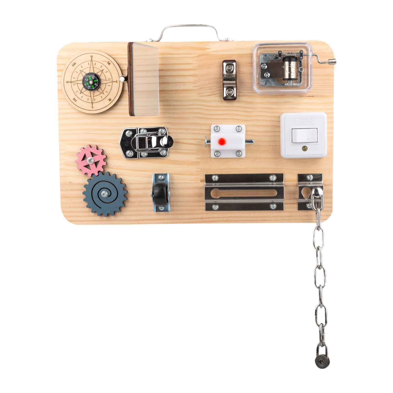 shamjina Kids Wood Busy Board Fine Motor Skills Preschool Learning for ...