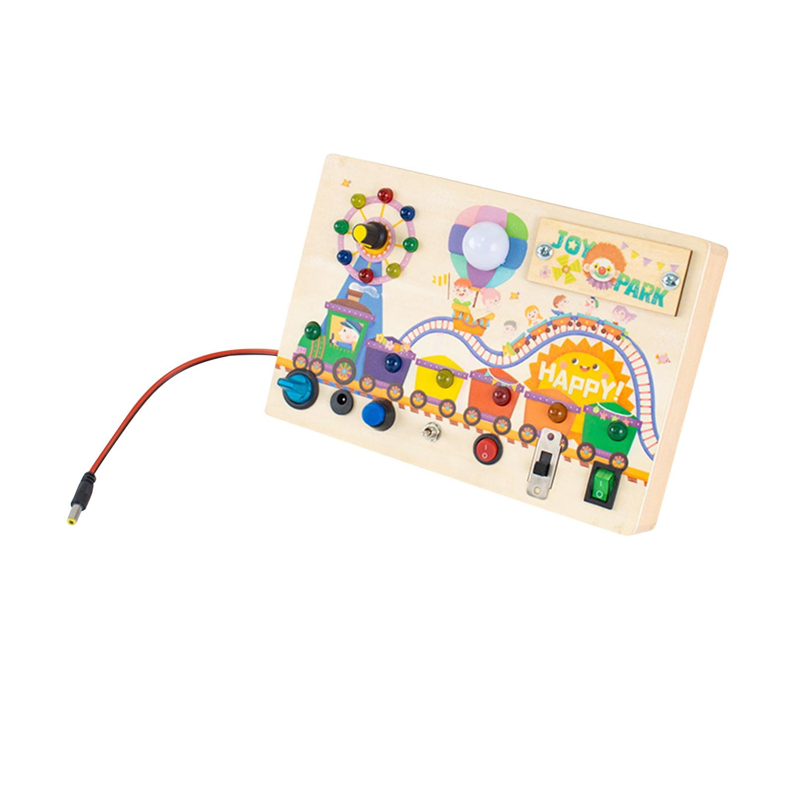 shamjina Montessori Busy Board with LED Light Switches for Age 1 2 3 4 ...