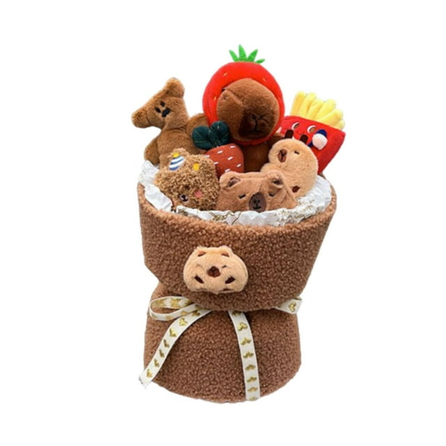 shamjina Plush Toy Doll Bouquet Artificial Flower Bouquet Cartoon Doll ...