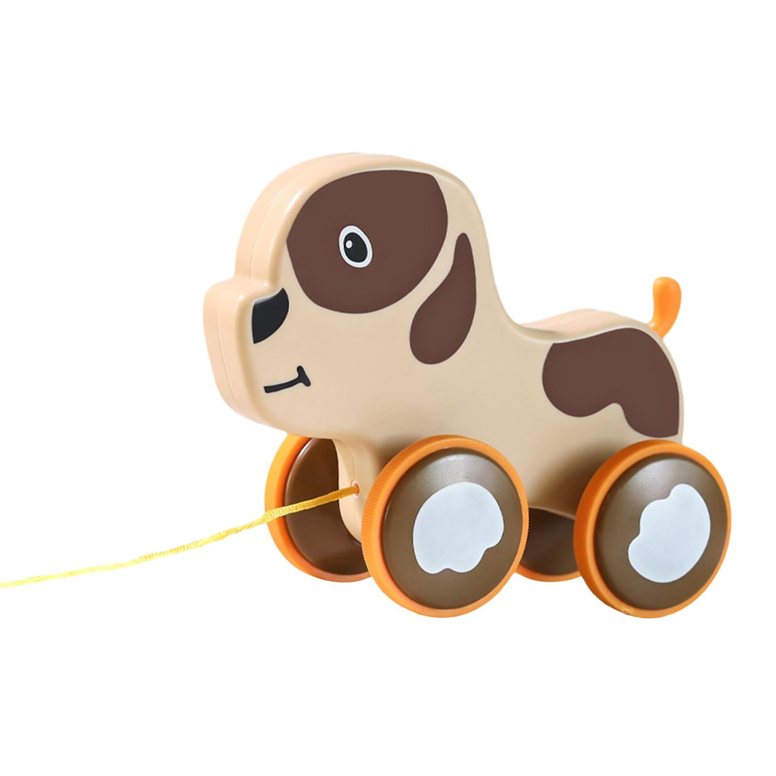 shamjina Pull Along Toy Cartoon Animal Push and Pull Along Toy for ...