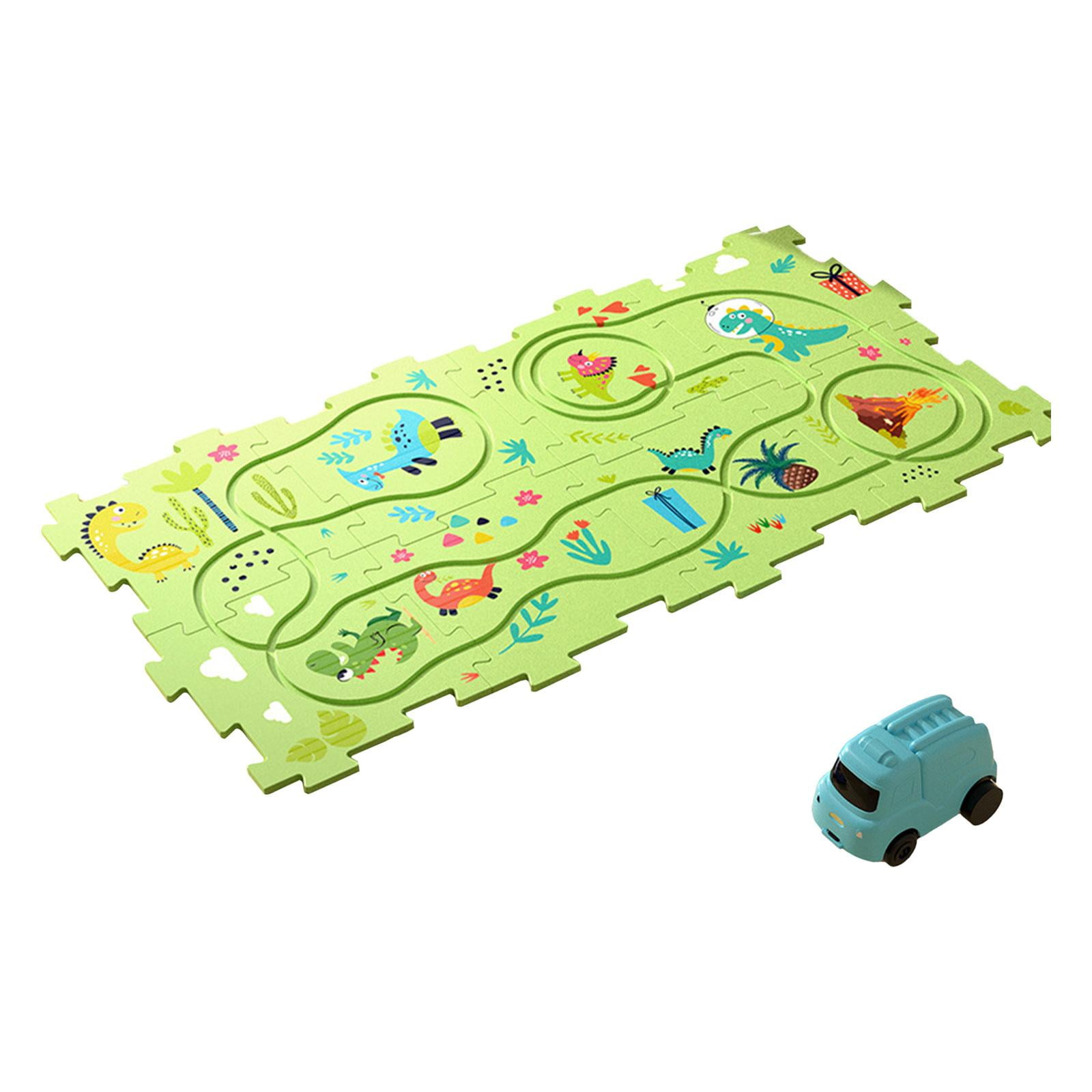 shamjina Puzzle Track Car Paly Set Track Building Blocks for Children ...