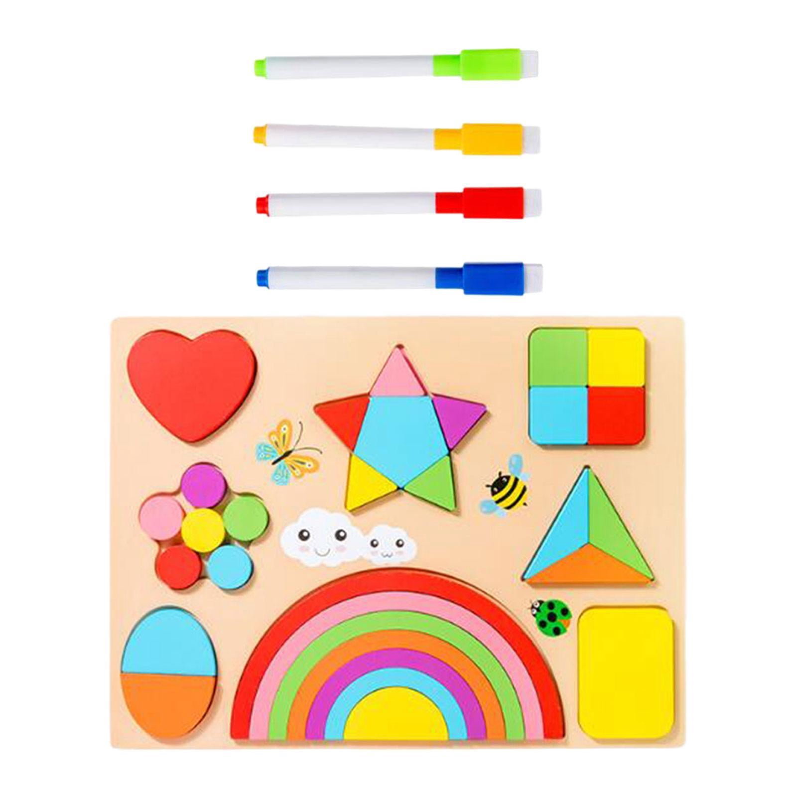shamjina Puzzles Board Preschool Toy Color Recognition Toy for Kids Boy ...