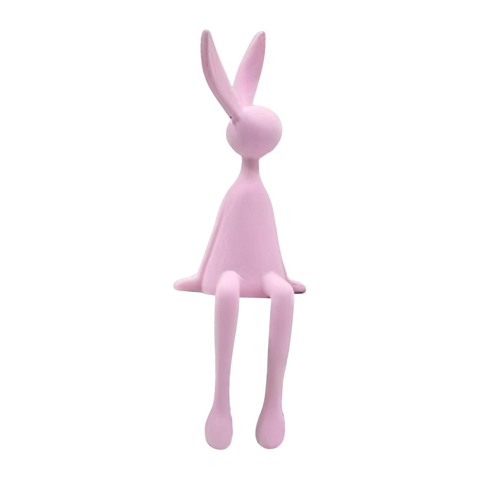 shamjina Sitting Bunny Figurine Sculpture Portable Collectible Creative ...