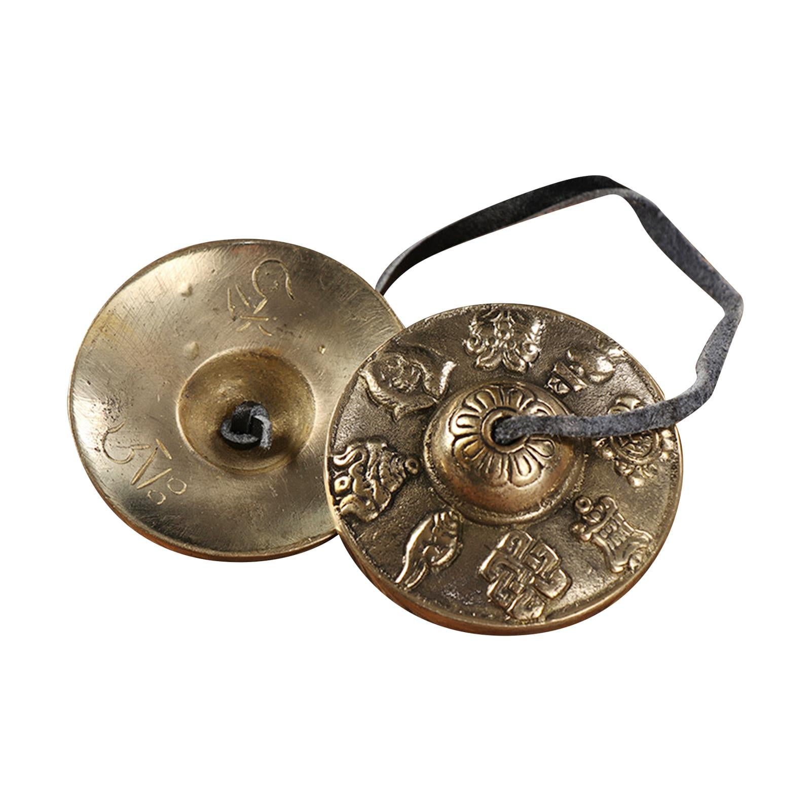 shamjina Tibetan Tingsha Cymbals Easy to Playing 6.5cm Brass Percussion ...