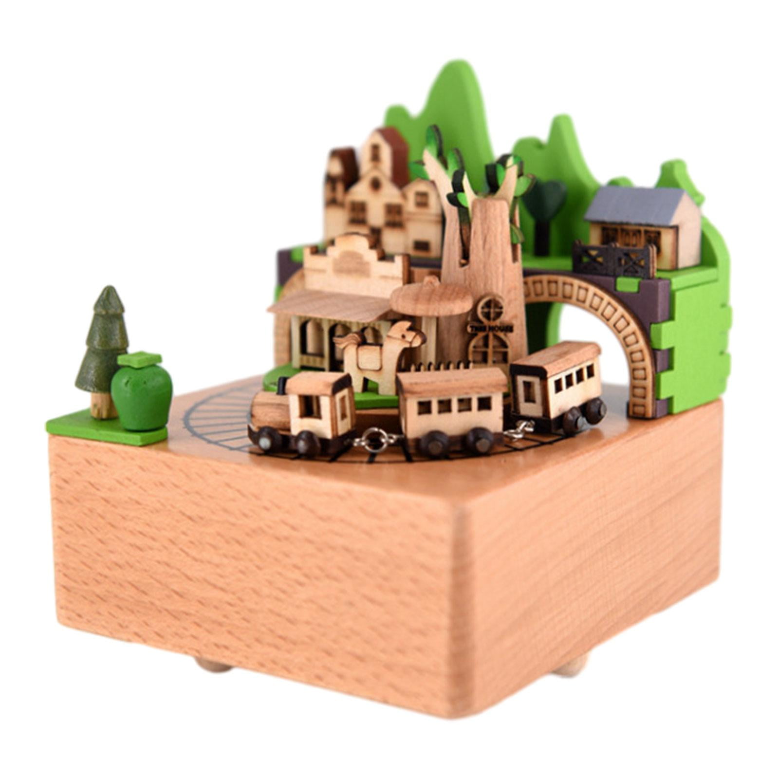 shamjina Train Music Box Crafts Home Decoration Accessories for ...