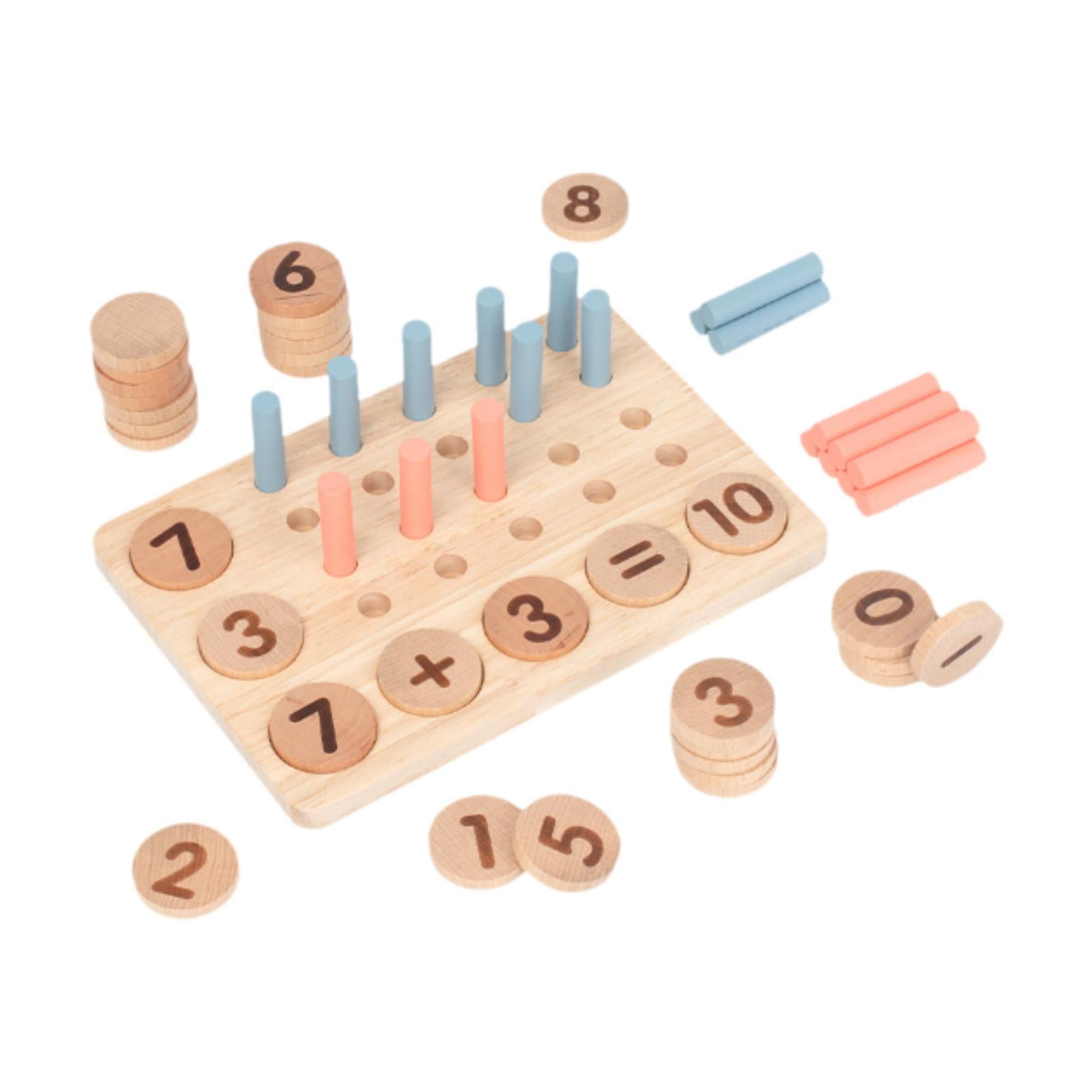 shamjina Wood Number Puzzle Set Educational Toy Teaching Prop Learn ...