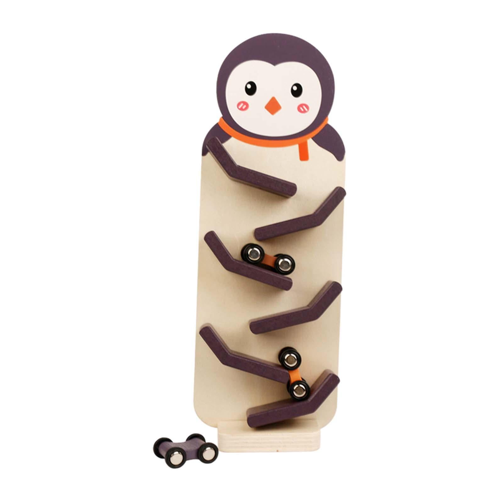 shamjina Wooden Car Ramp Toy Zig Car Slide for Kindergarten 1 Year Old ...