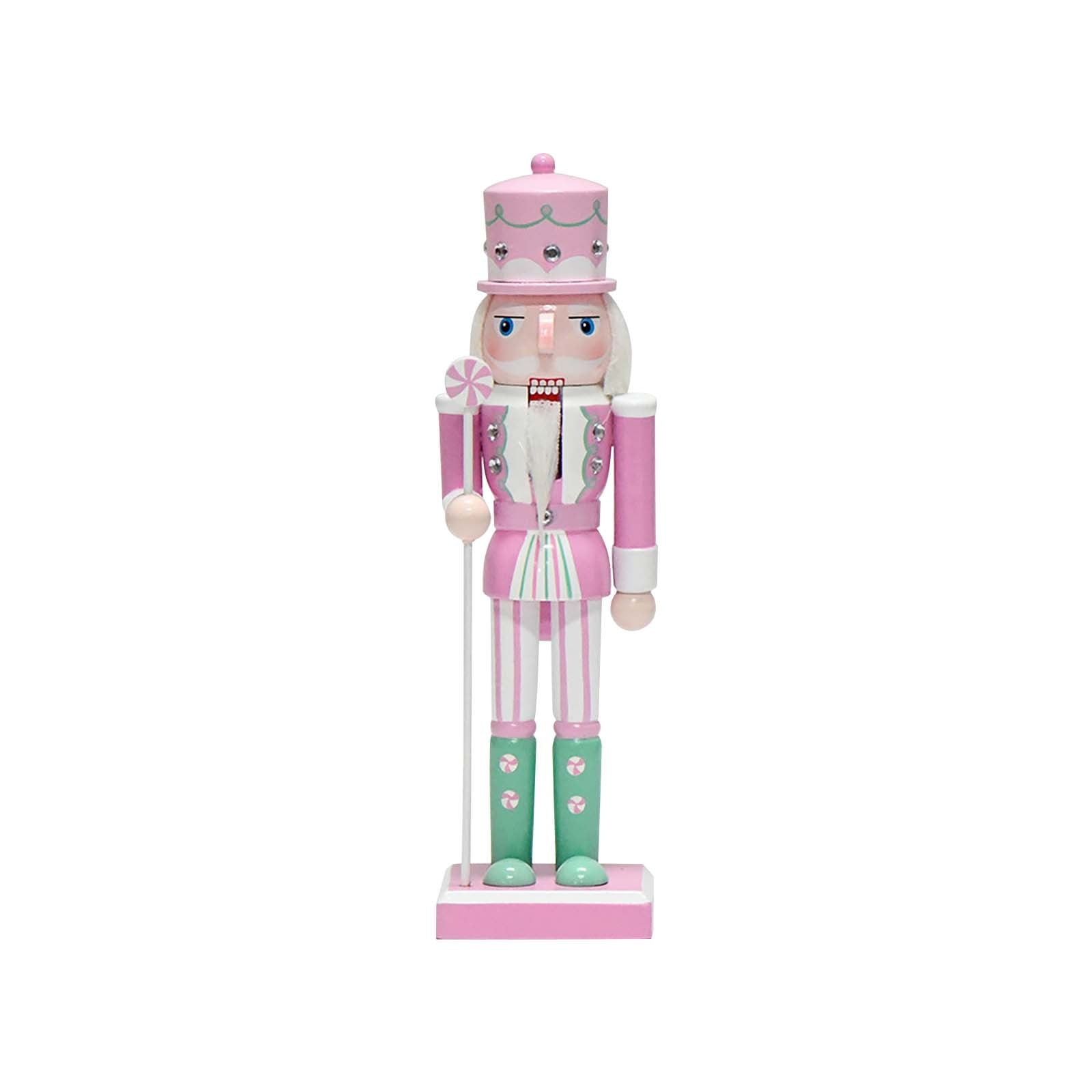 shaotellme Christmas Candy Nutcracker Figures - Mini Wooden Peppermint ...