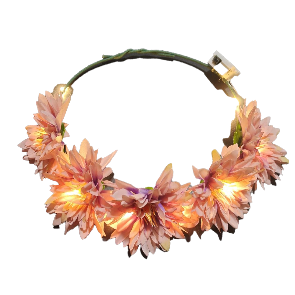 shape5 LED Flower Crown, Flower Wreath Headband Luminous Led Flower ...