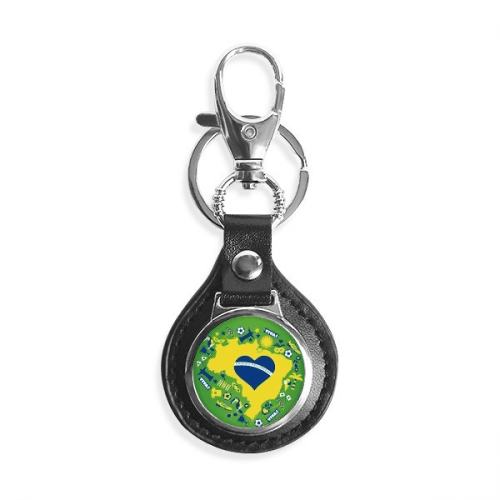 shaped orderm brazil maps key link chain keyholder finder hook metal ...