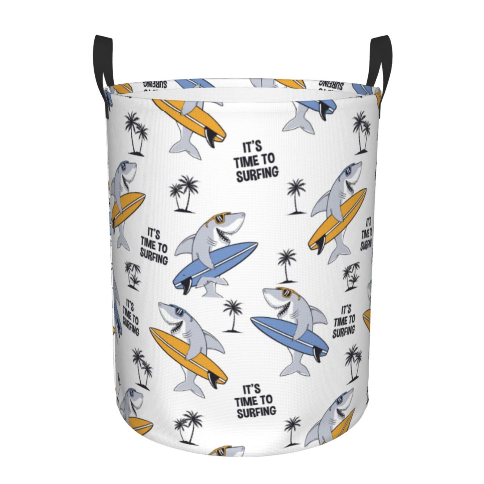 shark surfing Laundry Basket, Laundry Hamper Waterproof Laundry Bag ...