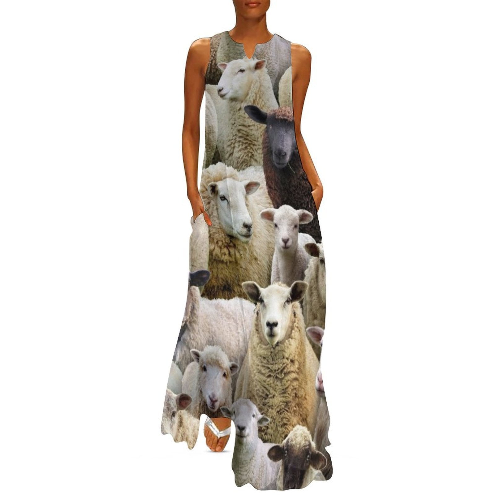 sheep image Long Dress Female dress women"s clothing trend 2024 ...