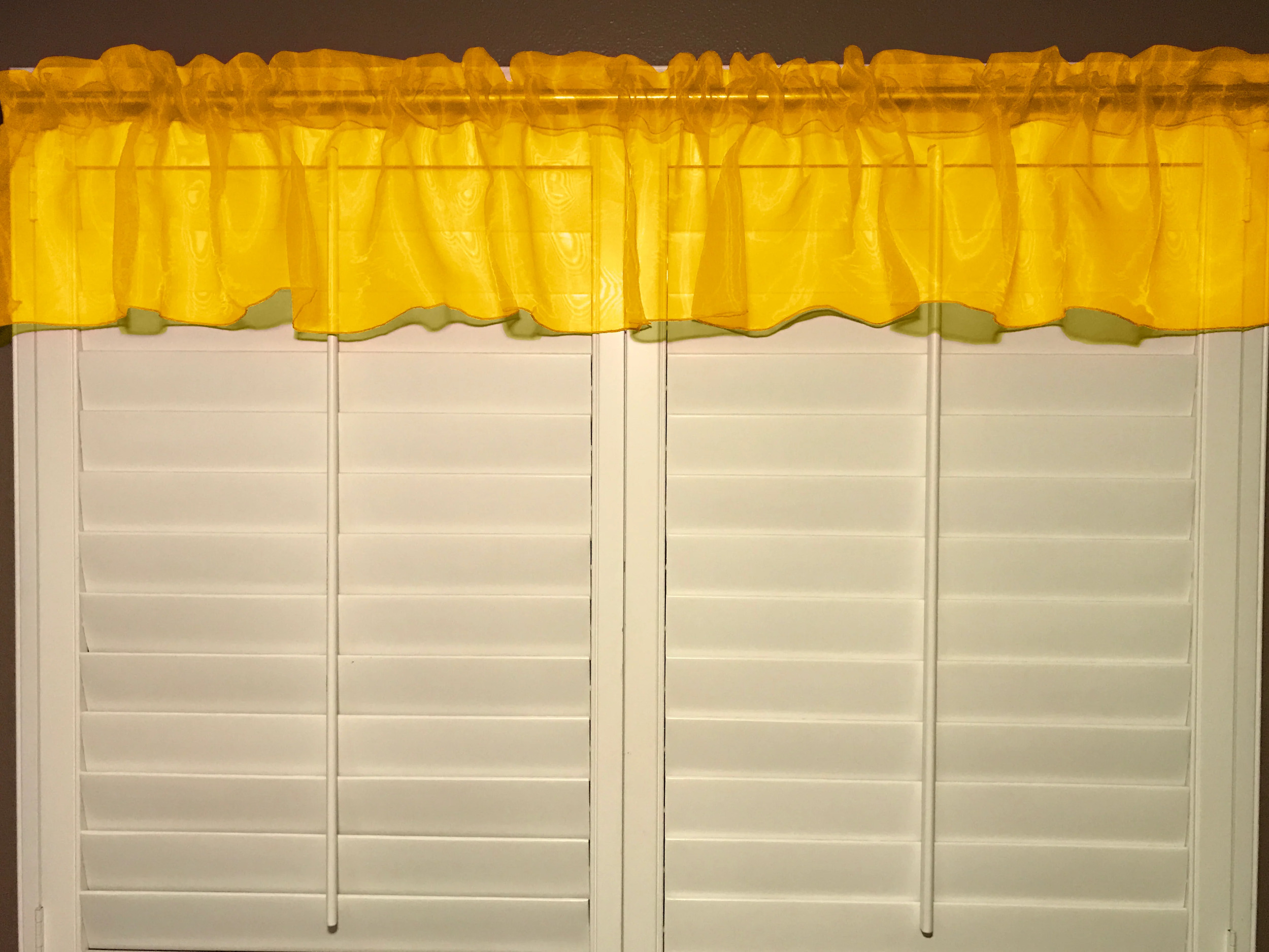 sheer organza window valance 58 wide yellow - Walmart.com