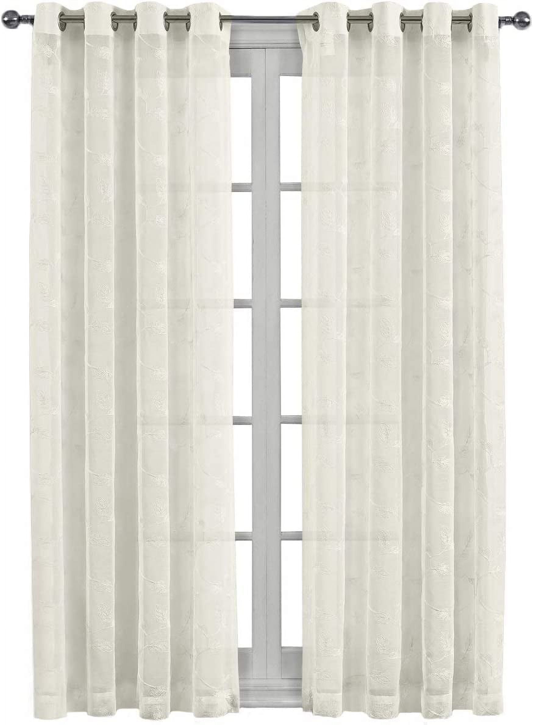 sheetsnthings Embroidered Brook 108-Inch Wide x 96-Inch Long, Set of 2 ...