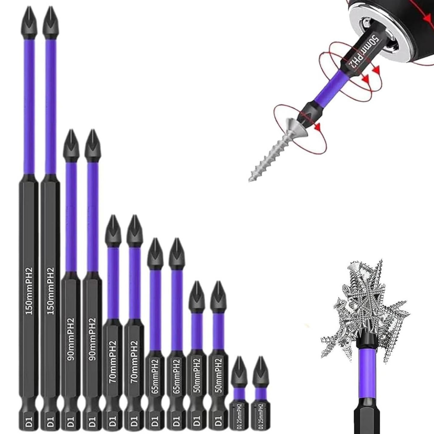 shenbbrba 12-Piece D1 Anti-Slip And Shock-Proof Bits With Phillips ...