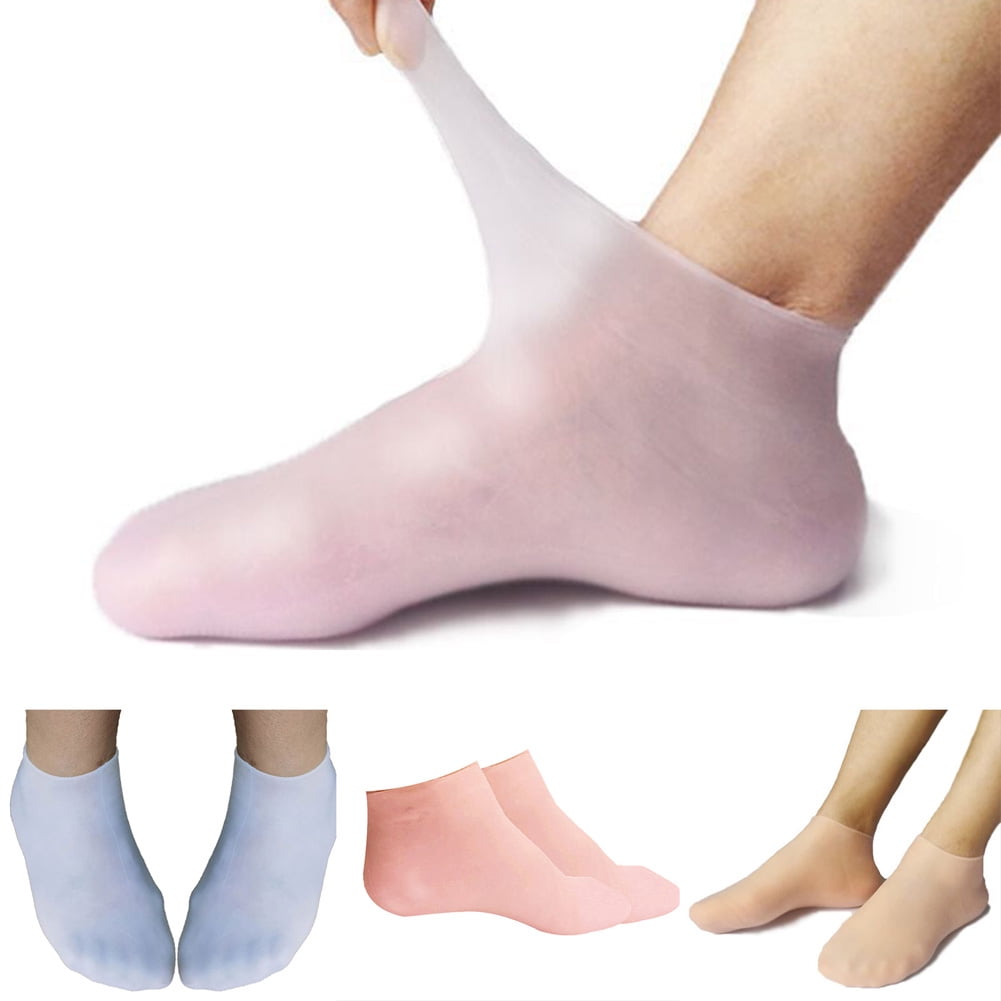 shenmeida 1 Pair Silicone Socks, Socks Foot Anti-cracking Protector ...