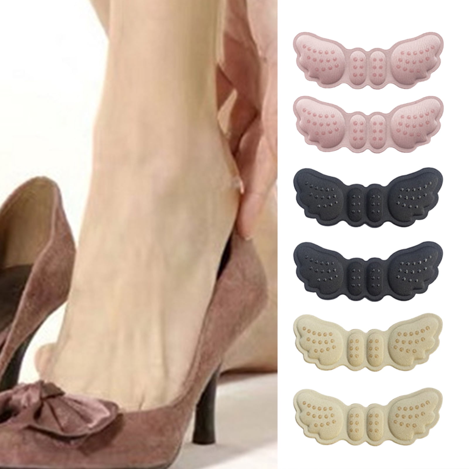 shenmeida 1 Pairs Heel Grip ,Inserts for Women Shoes Butterfly Wing ...