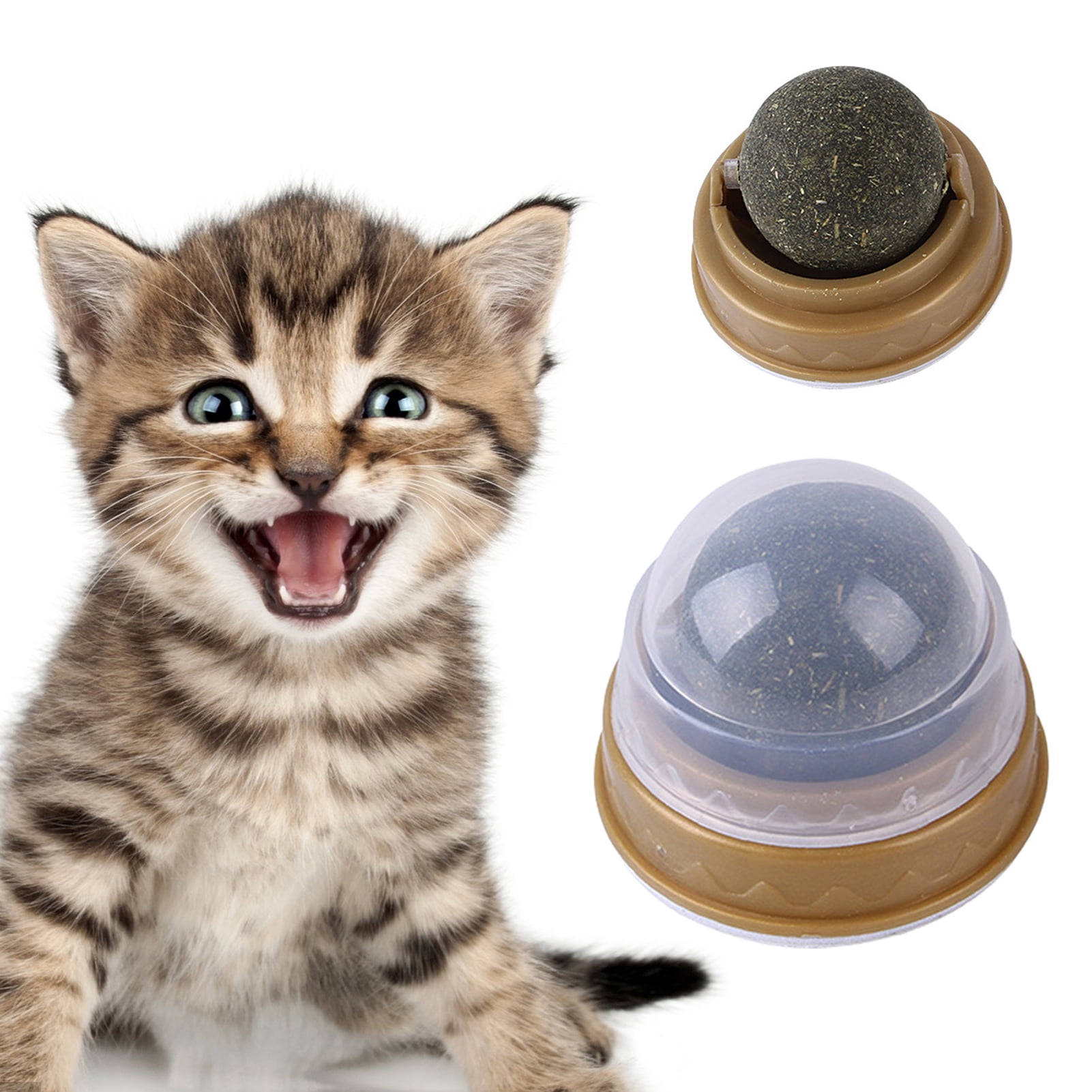 shenmeida 2PCS Catnip Wall Ball Edible Cat Toys for Cat Catnip Toy ...