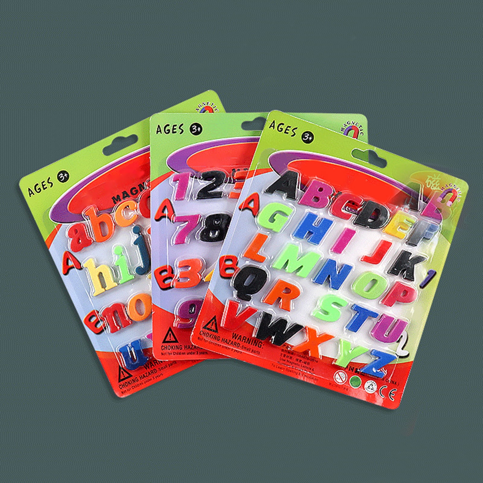 shenmeida 3 Sets Magnetic Letters and Numbers for Toddlers, Magnets for ...