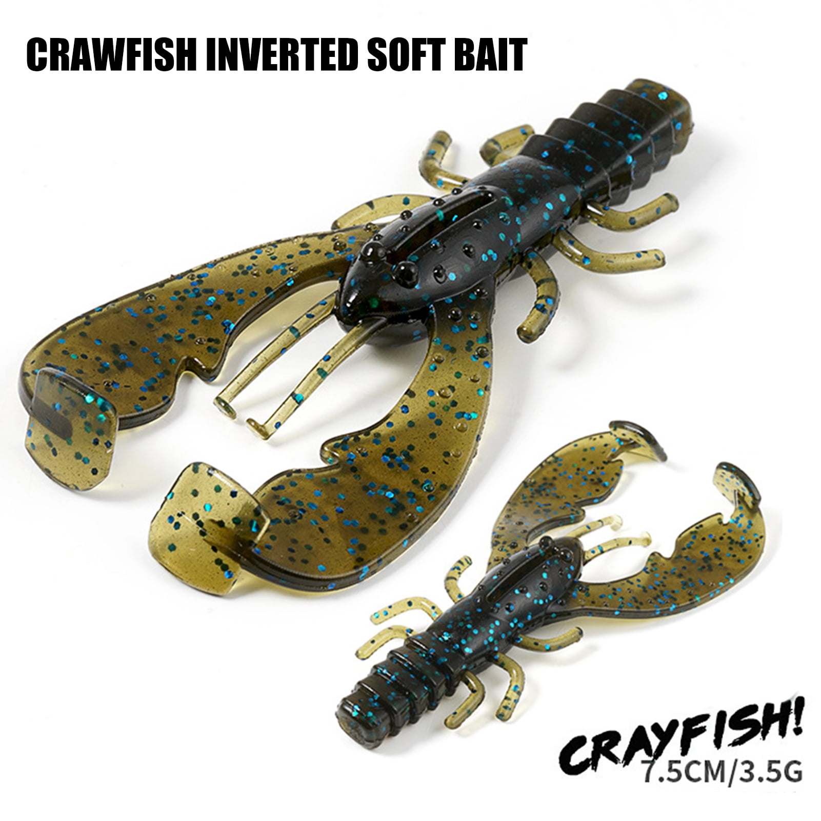 shenmeida 6Pcs Crawfish Lure, Soft TPR Crawfish Lures Bass Fishing ...