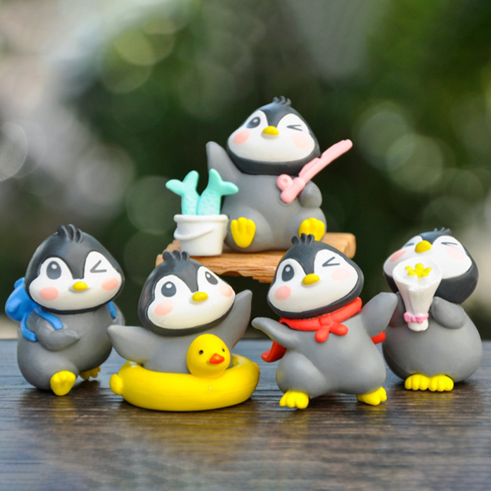 shenmeida 6Pcs Cute Penguin Characters Toys Penguin Figures Collection ...