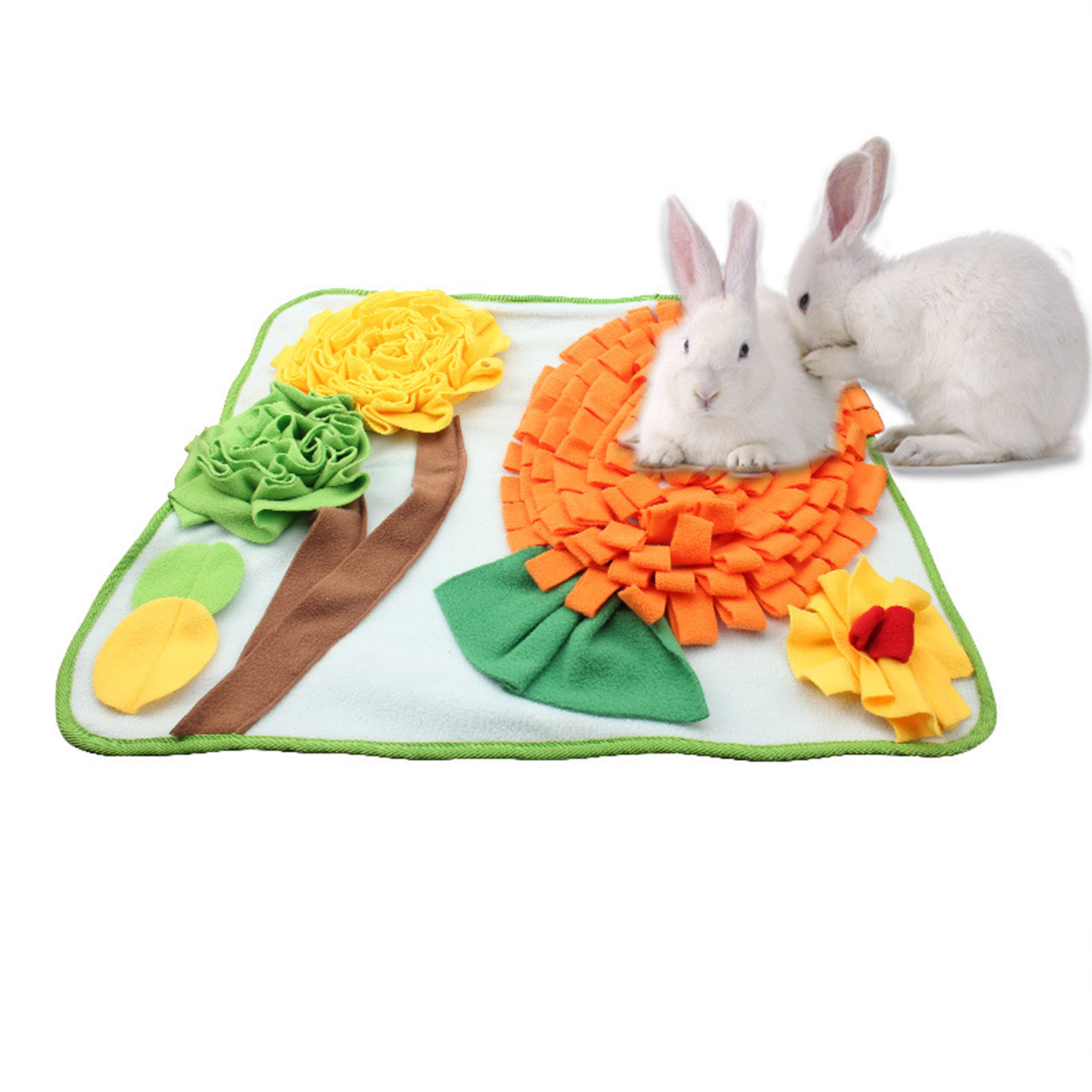 shenmeida Rabbit Foraging Mat 19" × 23" Interactive Pet Feeding Mat ...