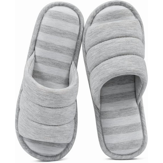 shevalues Open Toe House Slippers for Women Men Soft Cotton Indoor ...