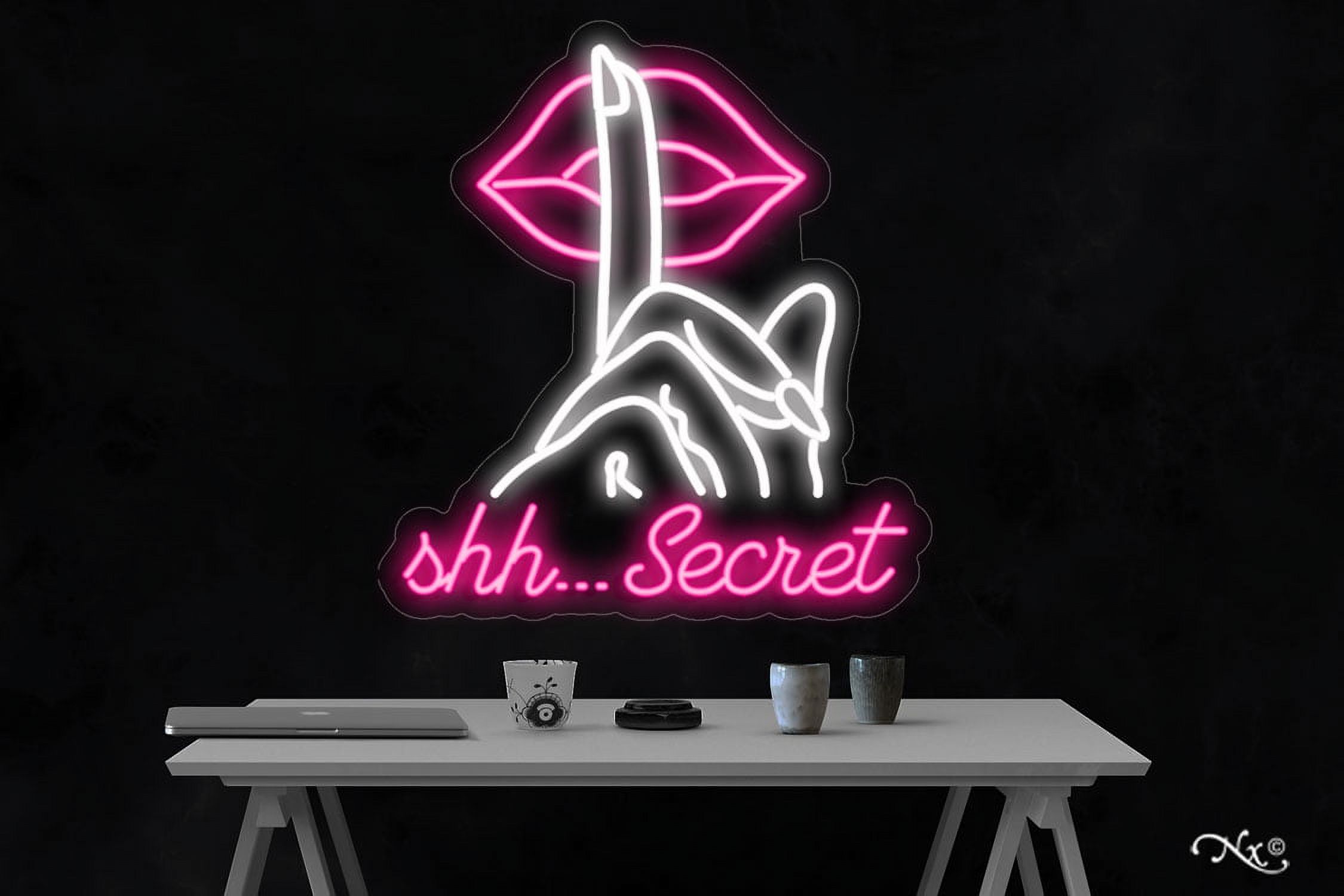 shh… Secret-LED Neon Sign Made in USA - Walmart.com