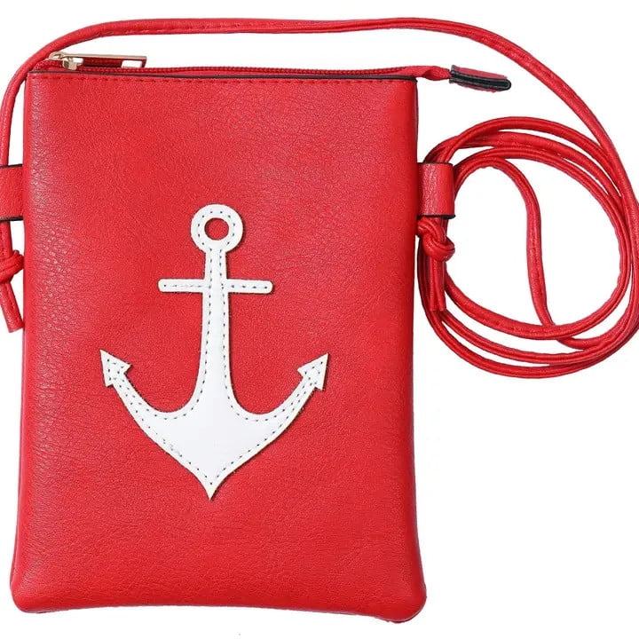 shine mark Red Anchor Crossbody Cellphone Bag - Walmart.com