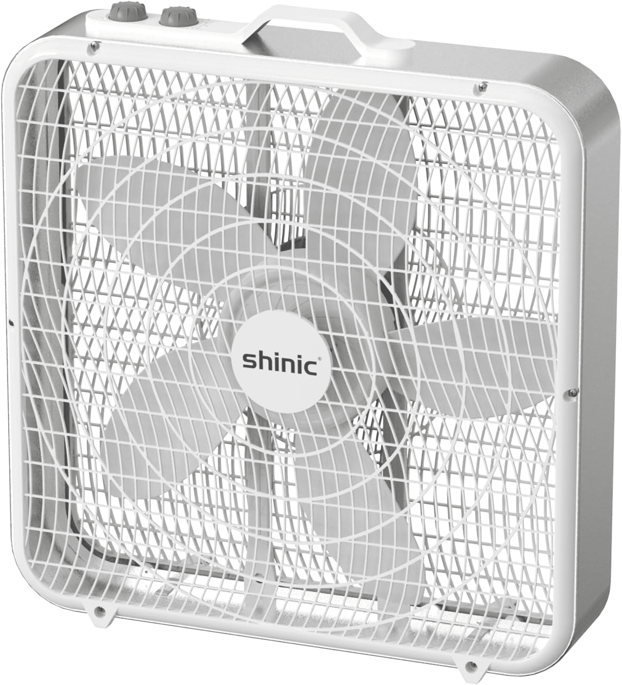 shinic 20''Box Fan with Thermostat, 3 Speed Full-Force Air Circulation ...