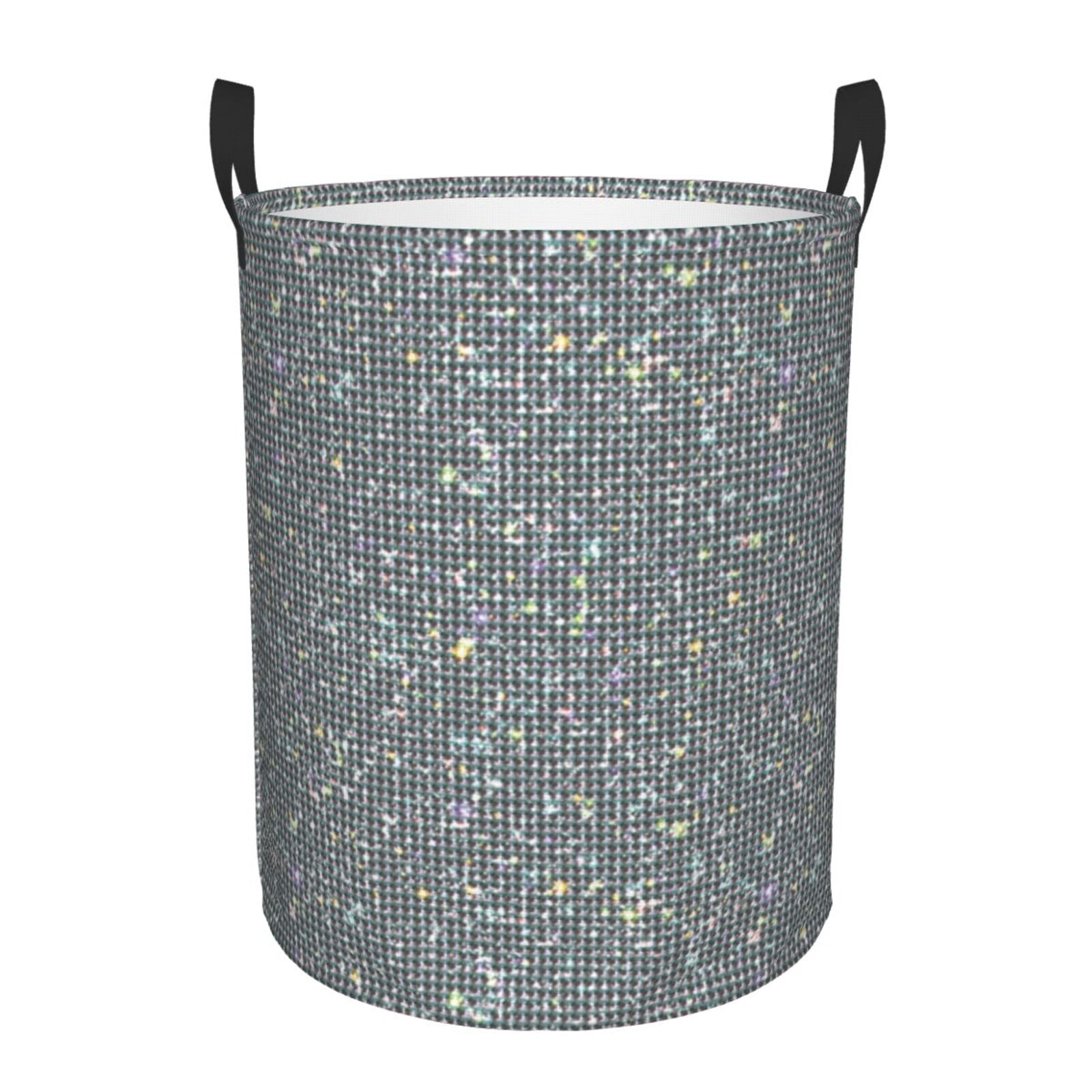shiny white stone print Laundry Basket, Laundry Hamper Waterproof ...